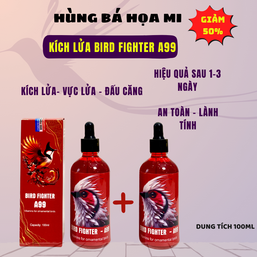 (MUA 1 TẶNG 1) - Tổng 2 Chai Kích Lửa BirdFighter A99 Nhập Thái Lan ...