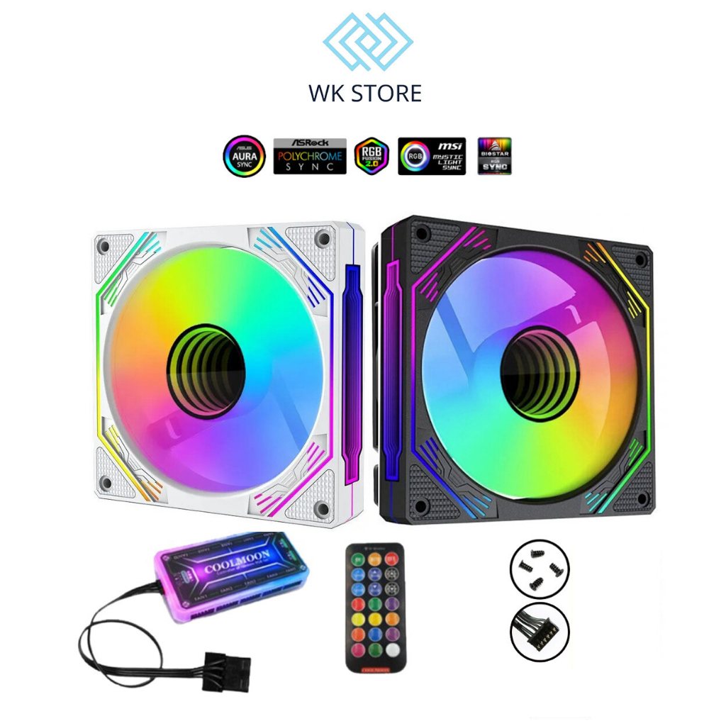 Kit Fan Case JUNGLE LEOPARD F3 Led vô cực ARGB Black / White + Hub và ...