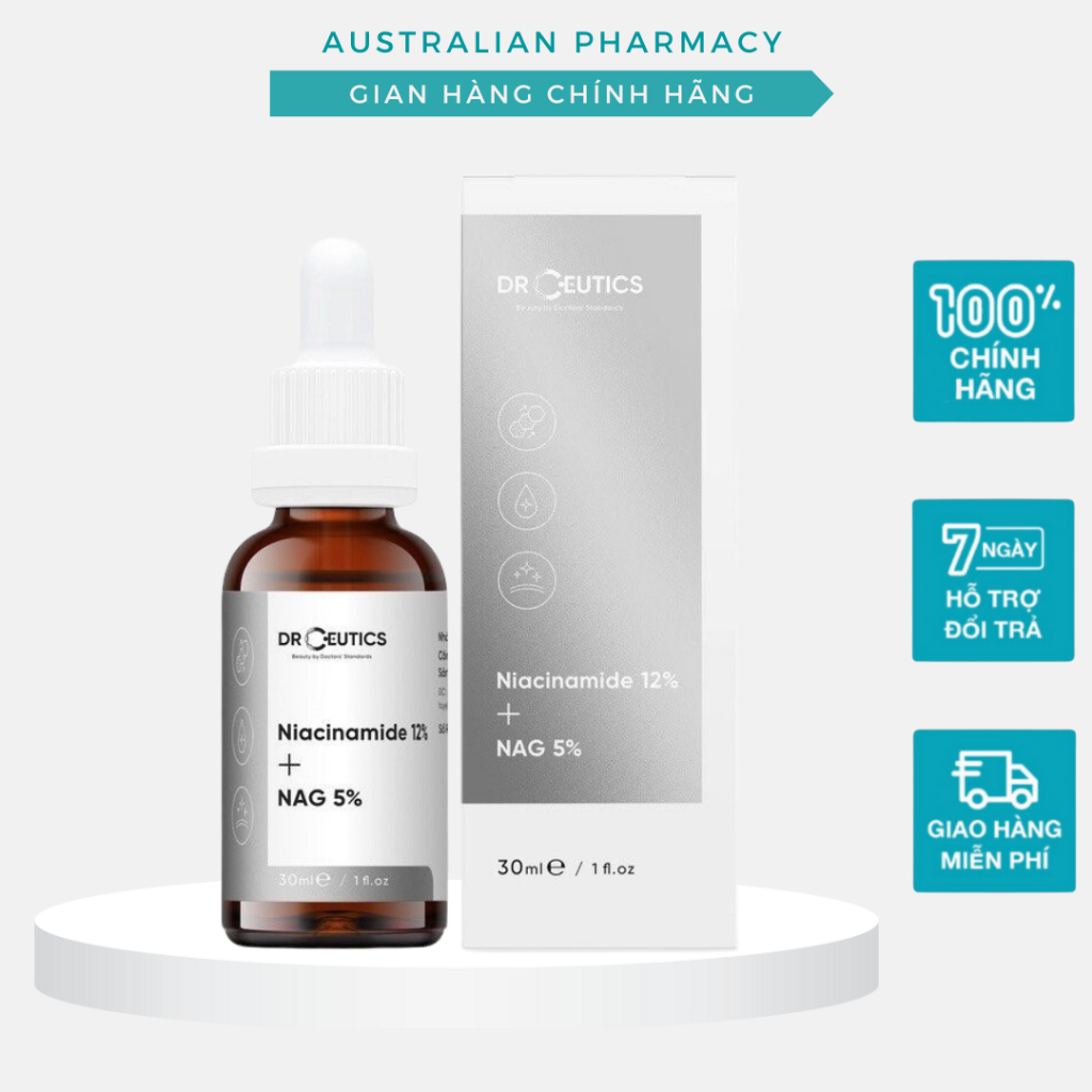 DRCEUTICS Serum B3 Niacinamide 12% DrCeutics Giảm Thâm Sáng Da Kiềm Dầu (30ml 100ml) | Shopee ...
