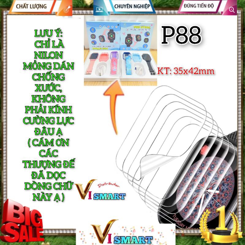 [ KHÔNG PHẢI KÍNH CƯỜNG LỰC] Miếng dán PPF chống xước bảo vệ màn hình đồng hồ P88 ( Size 49 ...