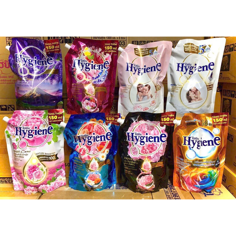 Combo 2Túi Nước xả vải đậm đặc Hygiene 1150ml/1300ml Thái Lan - Chính hãng (Tặng 1gói nước giặt ...