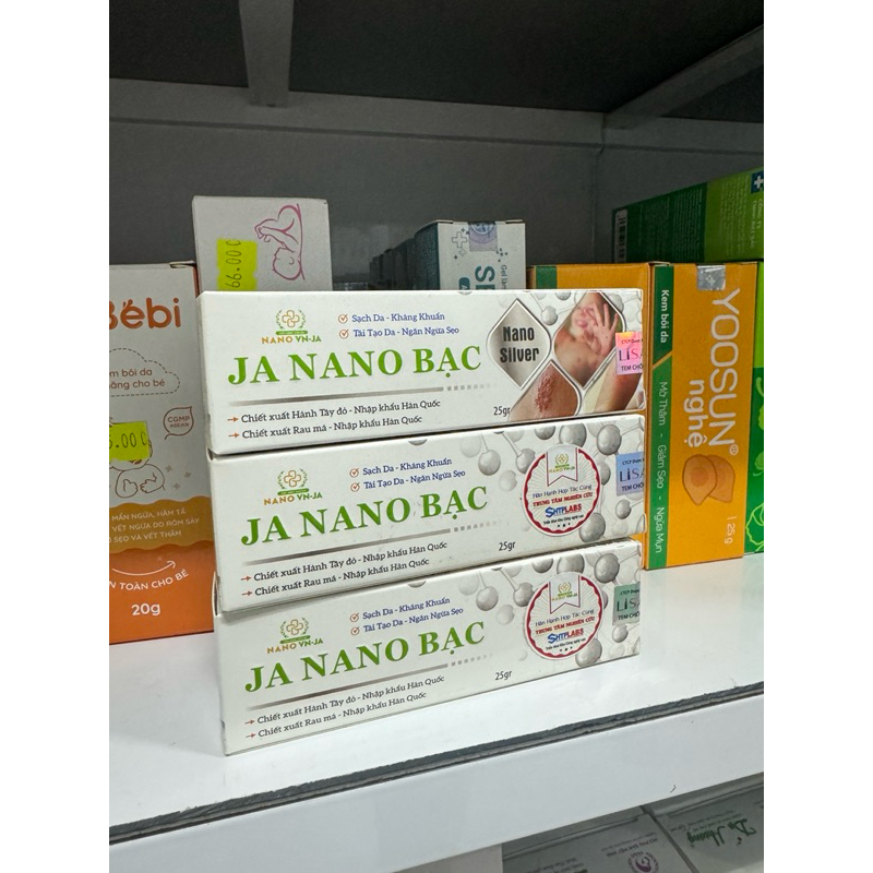 JA NANO BẠC - 1 TUÝP 25G - GEL BÔI HỖ TRỢ TRƯỜNG HỢP THỦY ĐẬU, TRÁI RẠ ...