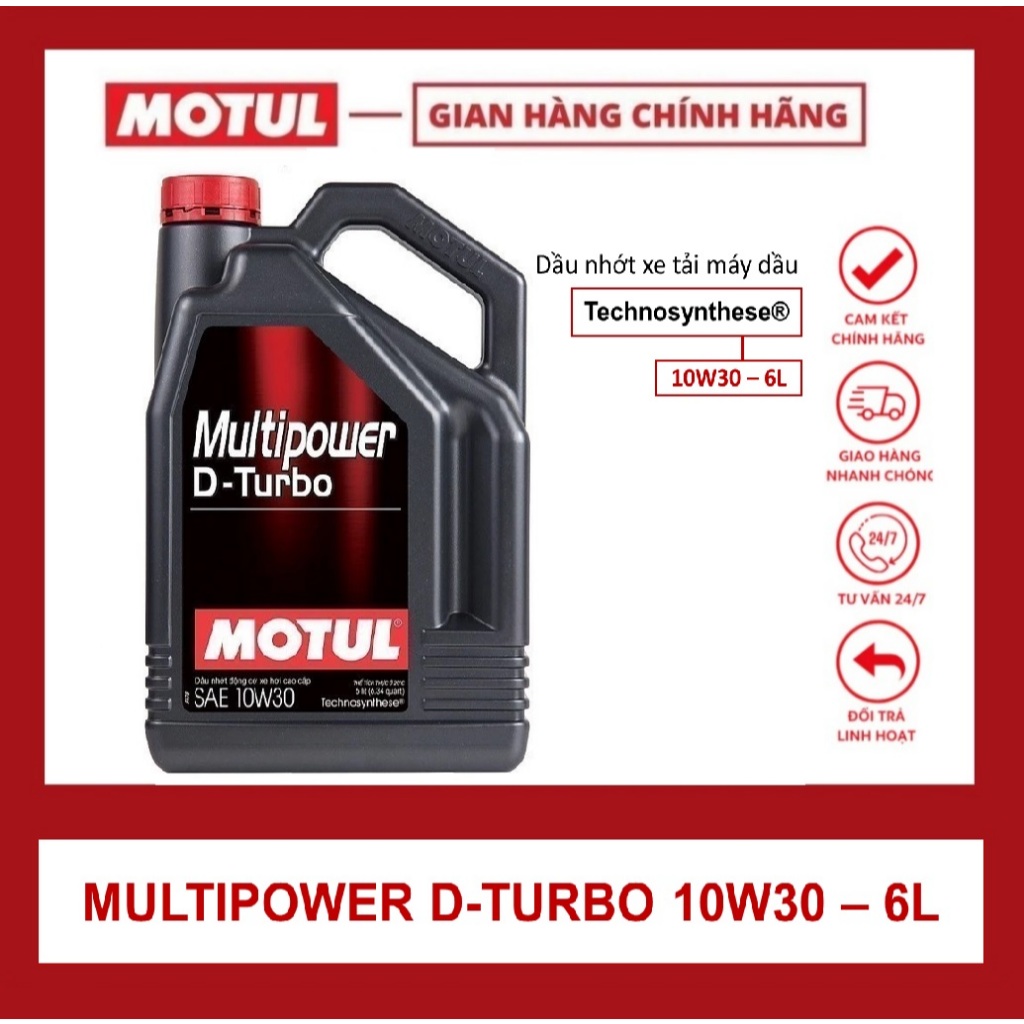 DẦU NHỚT DANH CHO OTO MÁY DẦU MULTIPOWER D-TURBO 10W30 6L | Shopee Việt Nam
