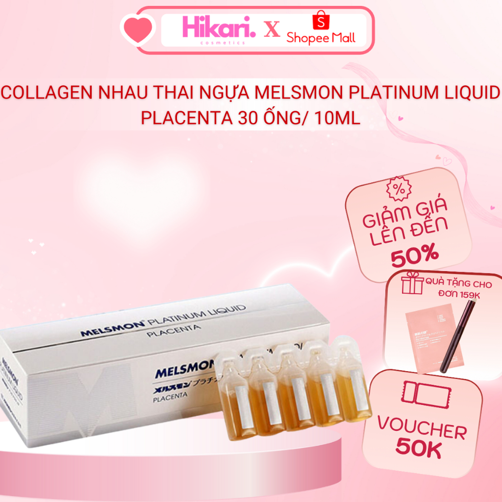Collagen Nhau Thai ngựa Melsmon Platinum Liquid Placenta giúp Sáng Da ...