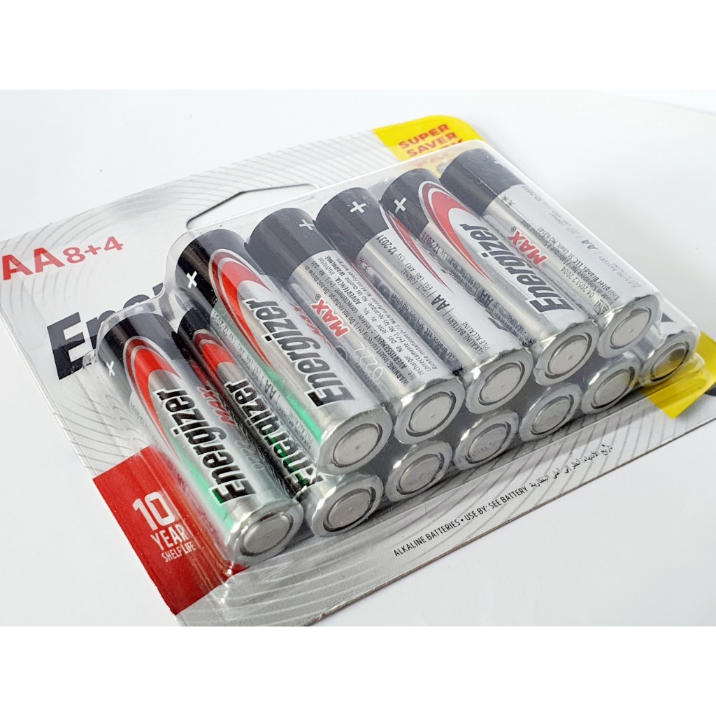 [ VỈ 12 VIÊN] Pin AA Energizer Alkaline Max BP8+4 Pin - SIÊU TIẾT KIỆM | Shopee Việt Nam