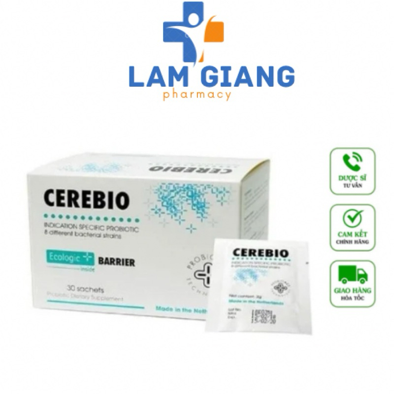 Cerebio men vi sinh dành cho người stress lo âu trầm cảm hộp 30 gói ...