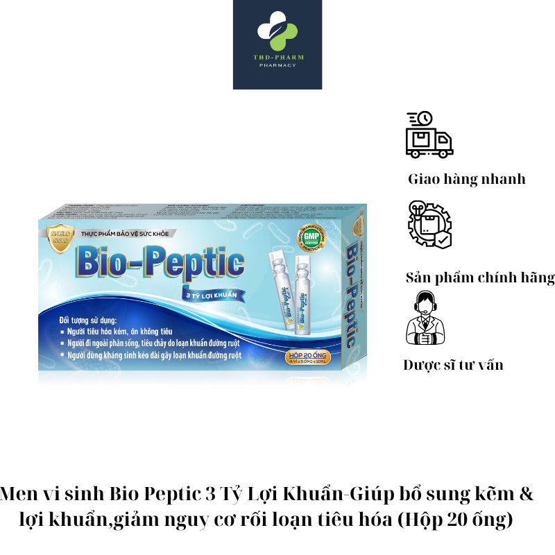 Men vi sinh Bio Peptic 3 Tỷ Lợi Khuẩn-Giúp bổ sung kẽm, lợi khuẩn,giảm ...