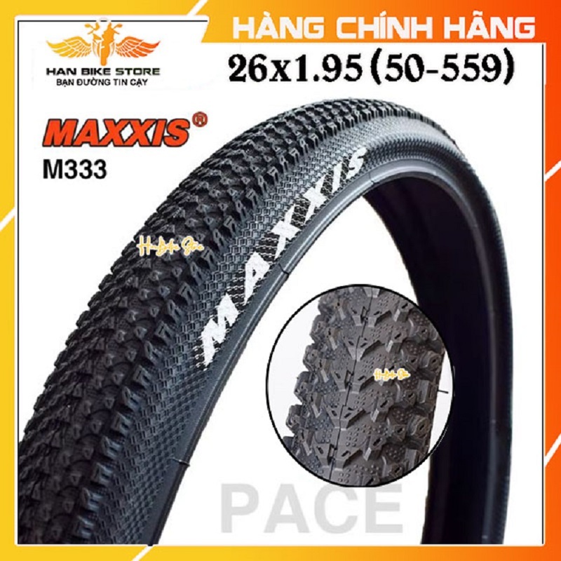 Lốp Xe Đạp MAXXIS Pace 26x1.95, Vỏ Xe Đạp MTB 26x1.95 (50-559) MAXXIS PACE Cao Cấp Siêu Nhẹ ...