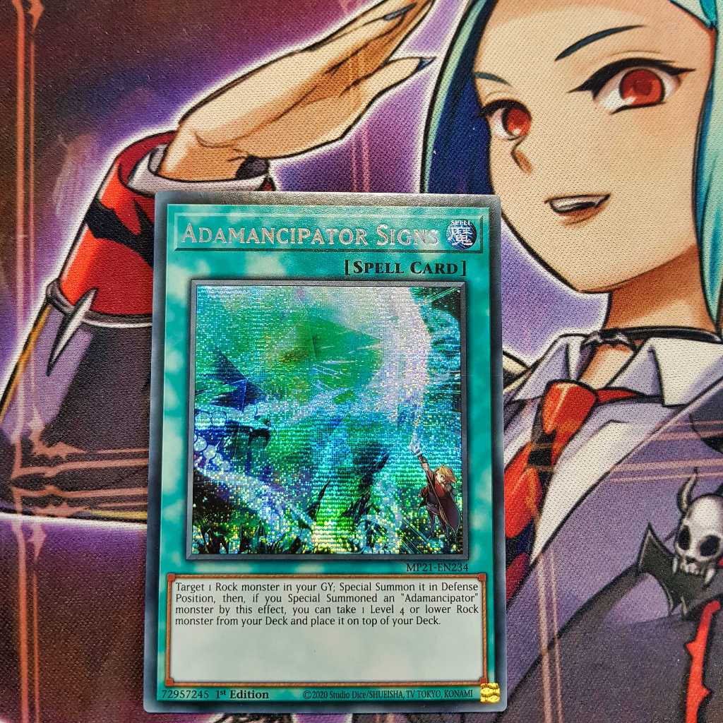 Thẻ bài Yugioh chính hãng | Adamancipator Signs | MP21 Secret rare. | Shopee Việt Nam