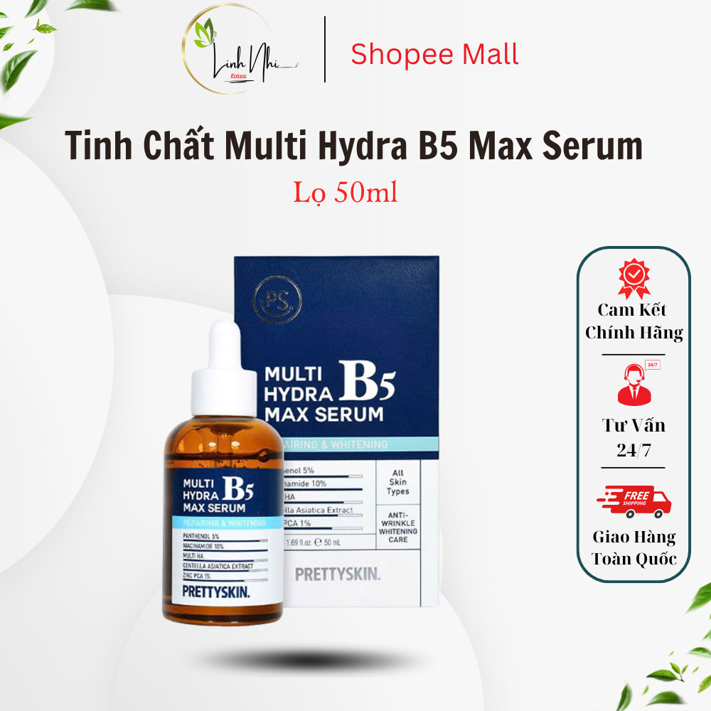 Tinh Chất Cấp Ẩm Phục Hồi Multi Hydra B5 Max Serum Prettyskin GC, Dưỡng Da Sáng Đều & Duy Trì Sự ...