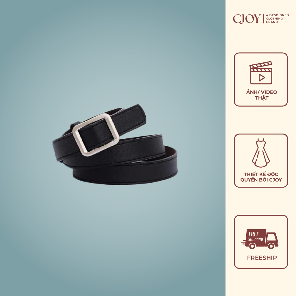 Phụ kiện thắt lưng da CJOY bản nhỏ phong cách Hàn Quốc cá tính Margaret ...