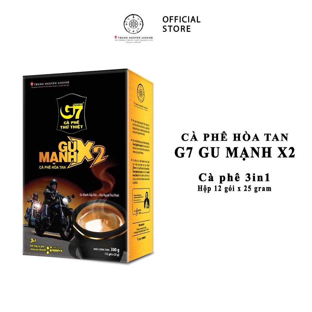 Trung Nguyên Legend - Cà phê sữa hòa tan G7 3in1 gu mạnh - Hộp 12 gói x ...