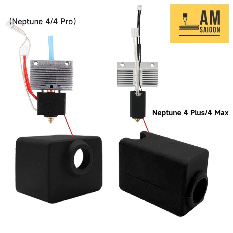 Bọc Silicon Đầu Phun Cho Máy In 3D Elegoo Neptune 4, Neptune 4 Pro ...