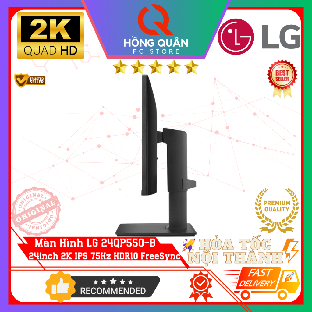 Màn Hình LG 24QP550-B 24inch 2K IPS QHD 75Hz HDR10 5ms FreeSync Chân ...