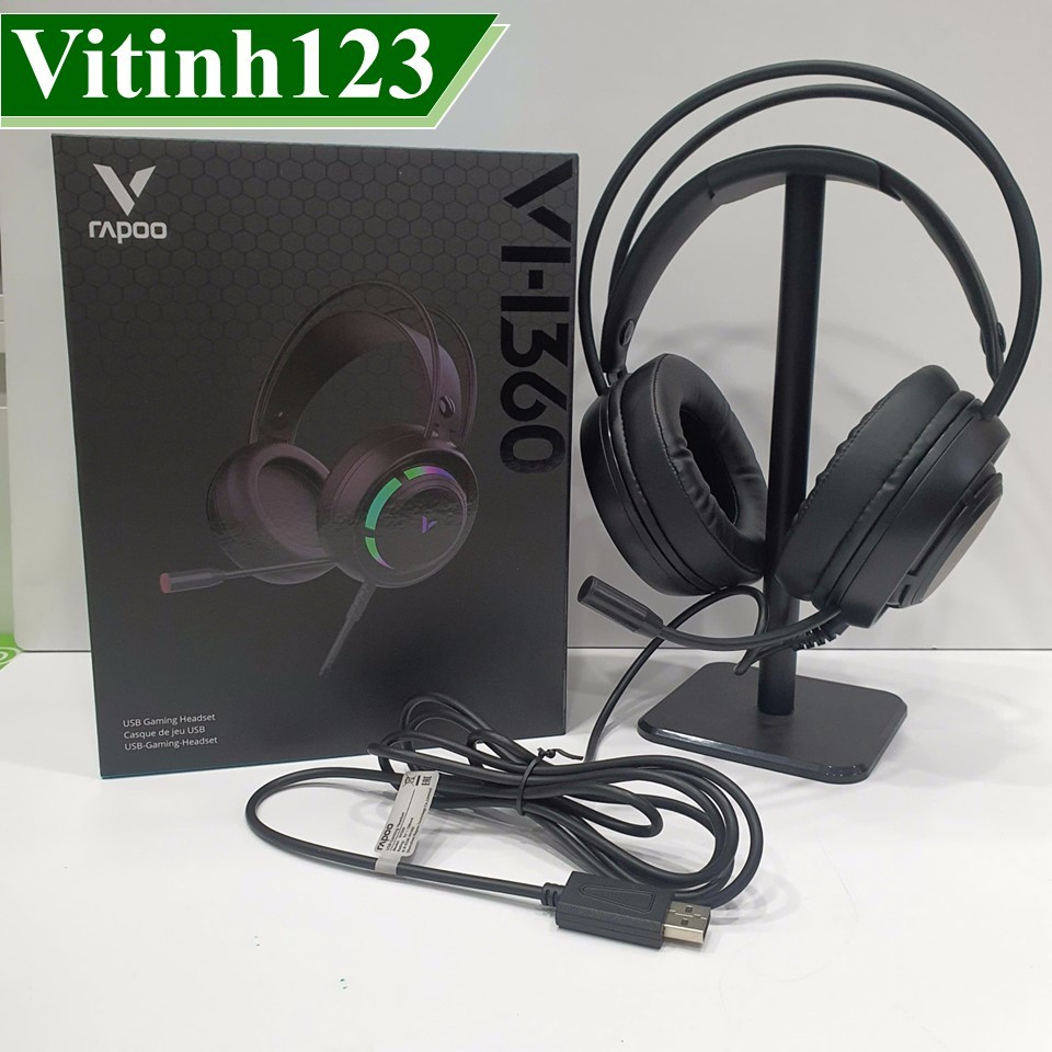 Tai nghe Rapoo VH360 USB 7.1 LED RGB, VH360C USB 7.1 LED RGB | Shopee ...