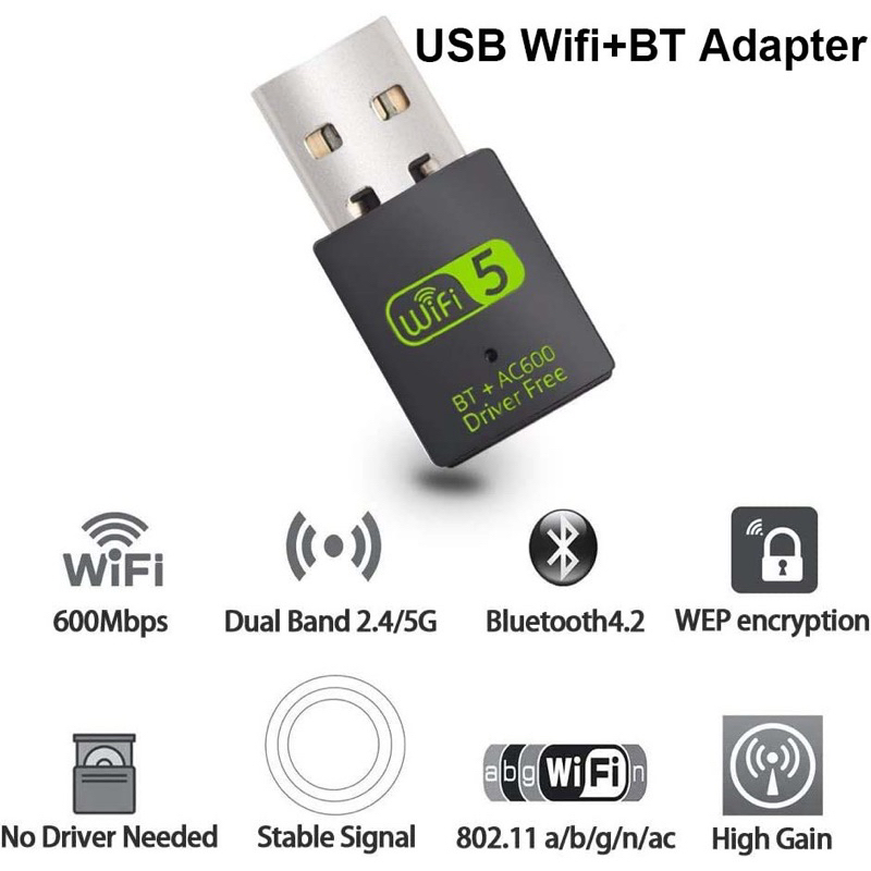 USB WIFI 5G , USB BLUETOOTH 2 IN 1 THU BẮT SÓNG WIFI BLUETOOTH 5.0 CHO ...
