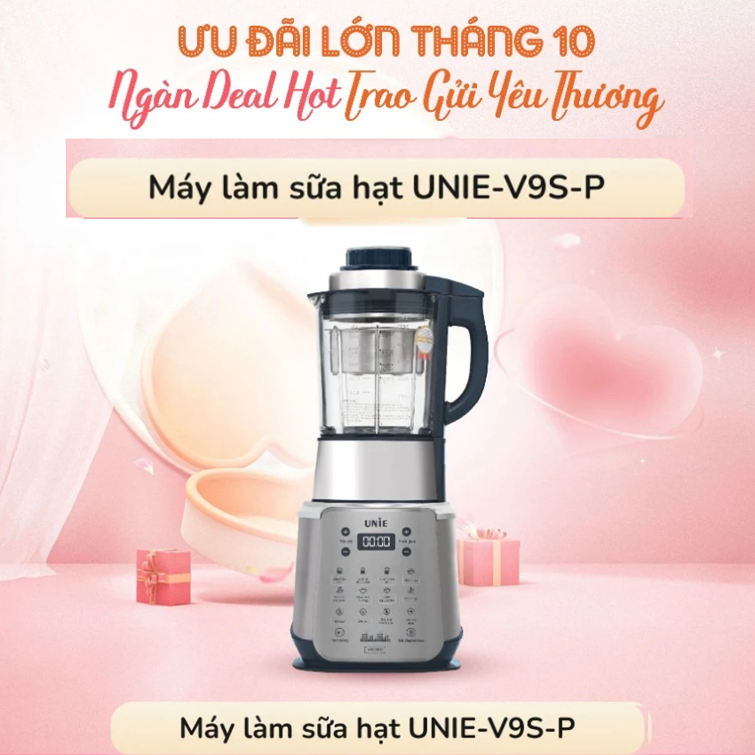 Máy Làm Sữa Hạt UNIE V9S Pro 2024-Động Cơ Cải Tiến- Hàng Chính Hãng-BH 24tháng | Shopee Việt Nam