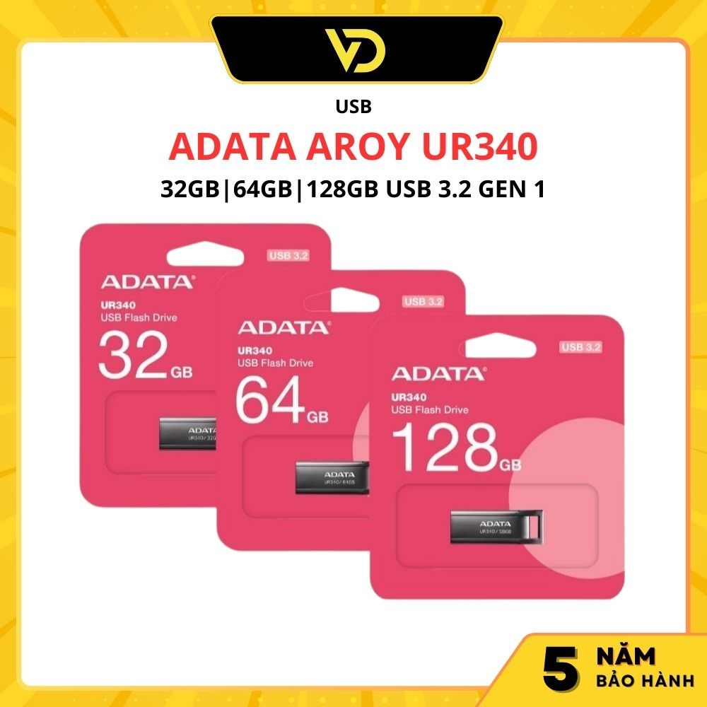 USB ADATA AROY UR340 32GB/64GB/128GB USB 3.2 Gen 1 - Hàng Chính Hãng ...