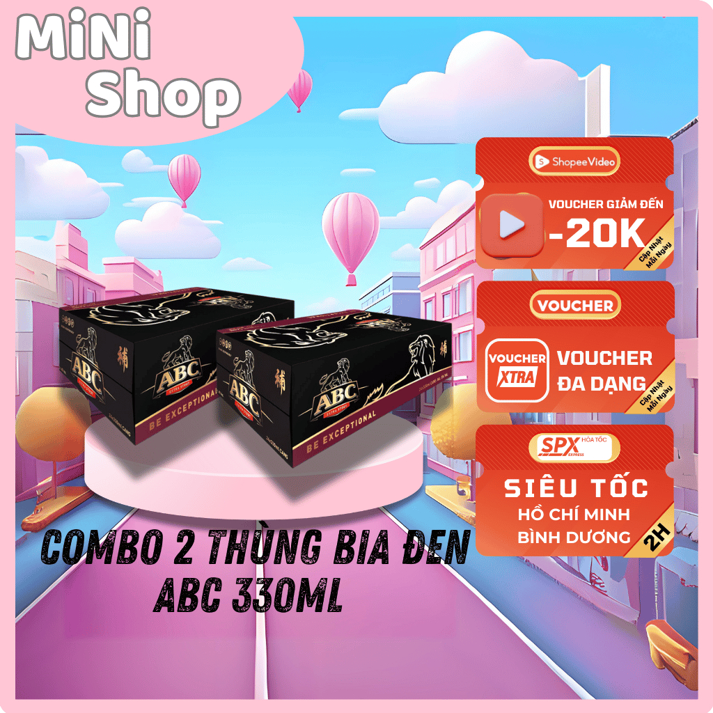 [Content Extra] [COMBO 2 THÙNG] - Bia ABC Campuchia 8% - Bia Đen ...