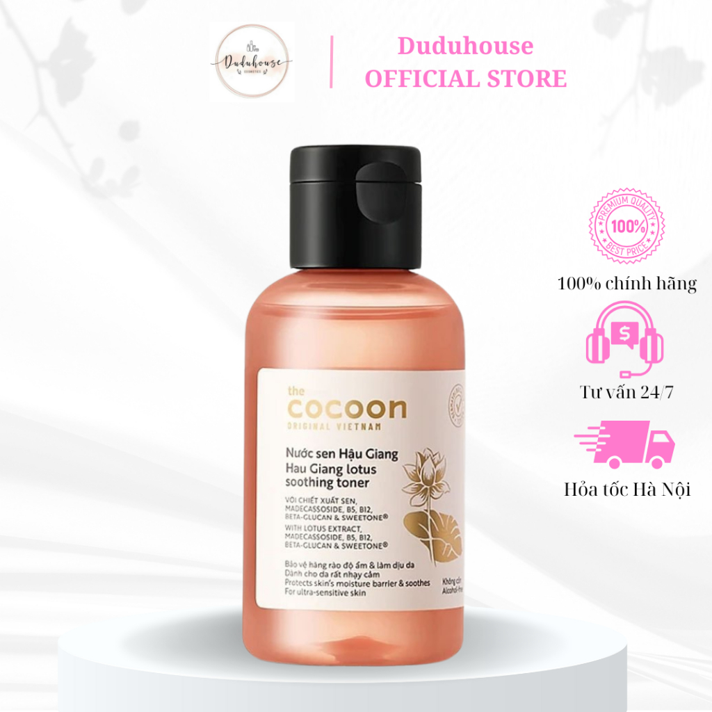 Nước hoa hồng sen Cocoon giúp phục hồi, cấp ẩm và làm dịu da 140ml Duduhouse | Shopee Việt Nam