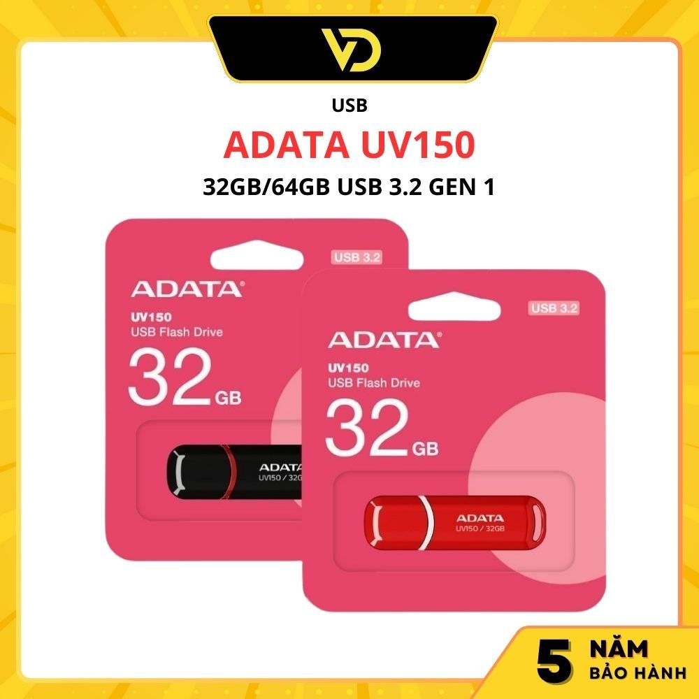 USB ADATA UV150 32GB/64GB USB 3.2 Gen 1 - Hàng Chính Hãng | Shopee Việt Nam
