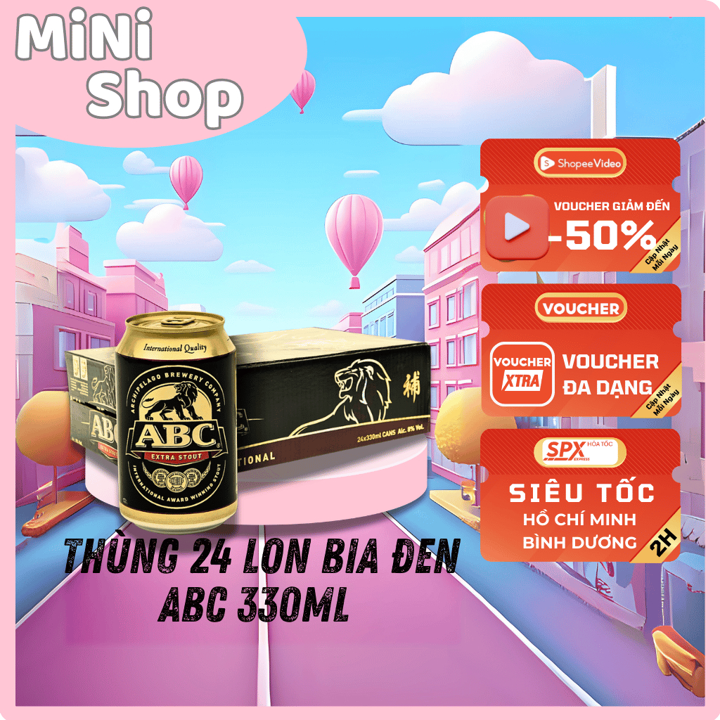 Bia ABC Campuchia - BIA ĐEN 8% - Bia Campuchia - Bia Nhập Khẩu - Thùng ...