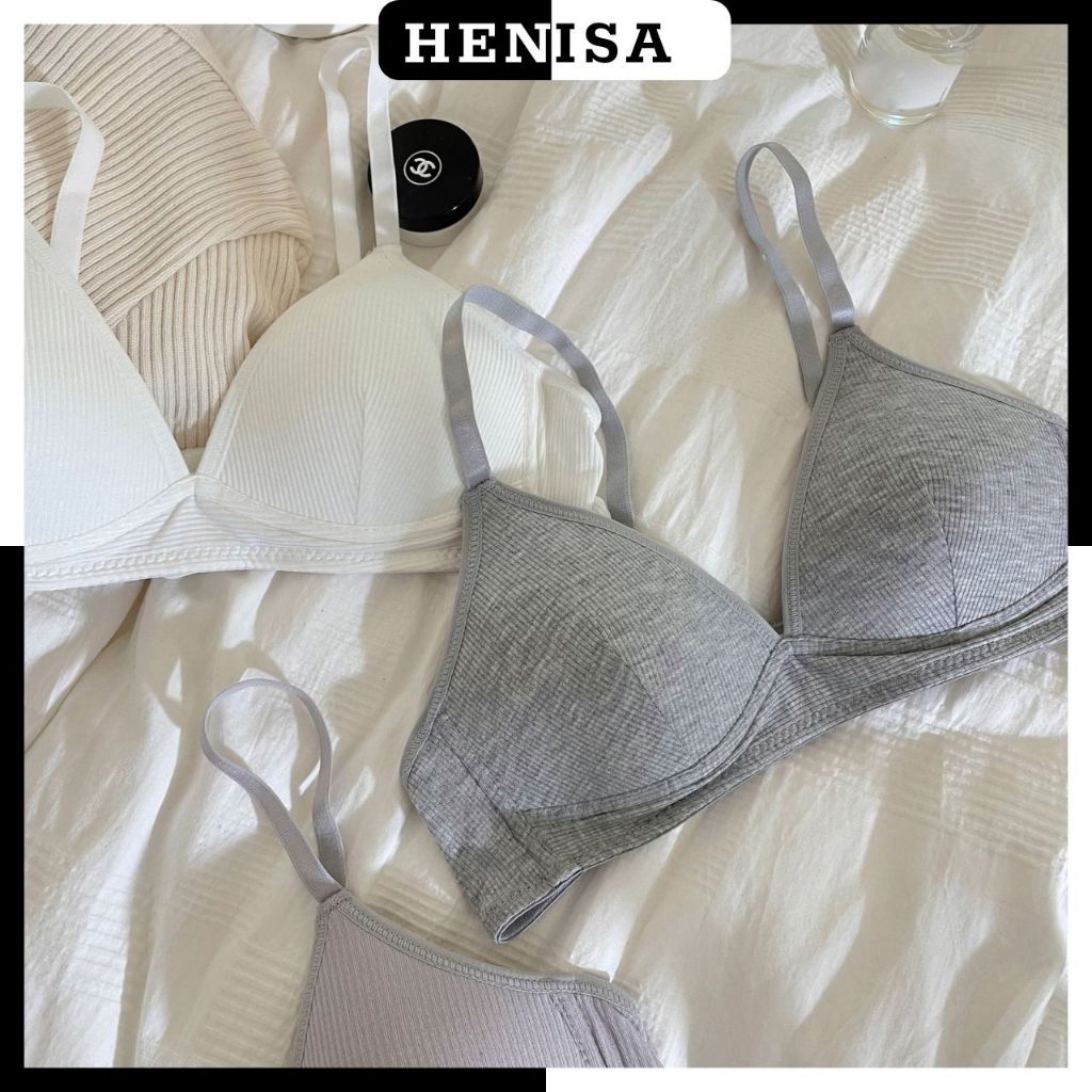 Áo lót nữ cotton không gọng thiết kế mút mỏng thoáng mát, Áo ngực nữ ...