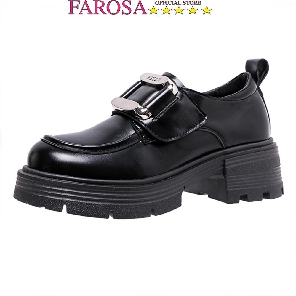 Giày loafer FAROSA-H79 Giày da nữ đế răng cưa cao 5p phong cách RETRO ...