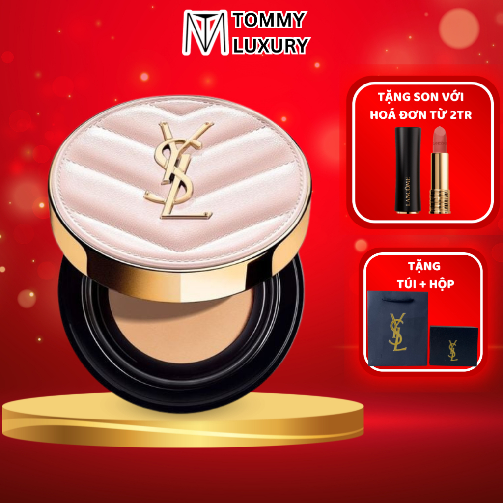 Phấn Nước YSL Touche Eclat Glow Pact Cushion High Cover Mesh Foundation ...