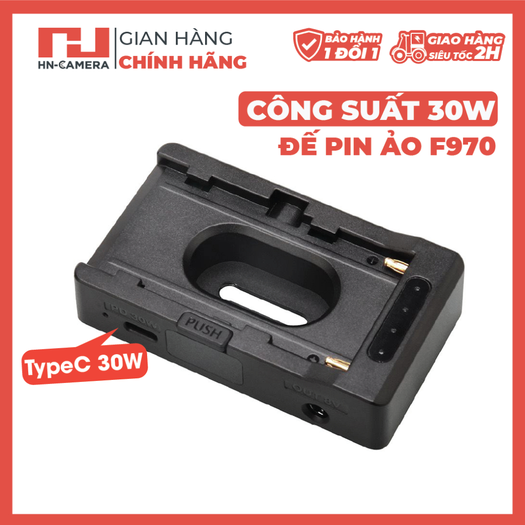 ĐẾ GÀI PIN F970 DÙNG CHO NP-F970/770/570 KẾT NỐI PIN ẢO BẢN MỚI DP 30W ...