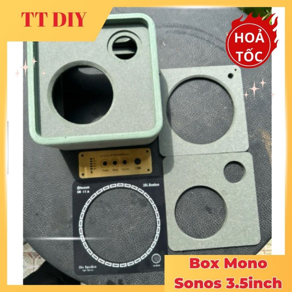 [TT Diy] Combo Box Mono Củ Loa Sonos 3.5 inch KT 19x19x11 Gồm Box, Lưng ...