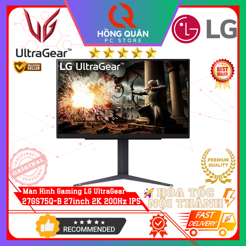 Màn Hình LG UltraGear 27GS75Q-B 27inch IPS 2K 200Hz G-Sync HDR 1ms GtG chuyên game New - Hàng ...