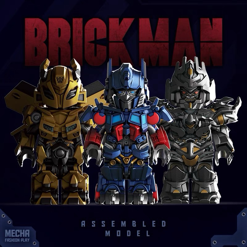 Brickman minifigures custom Transformers mô hình lắp ráp nhân vật người ...