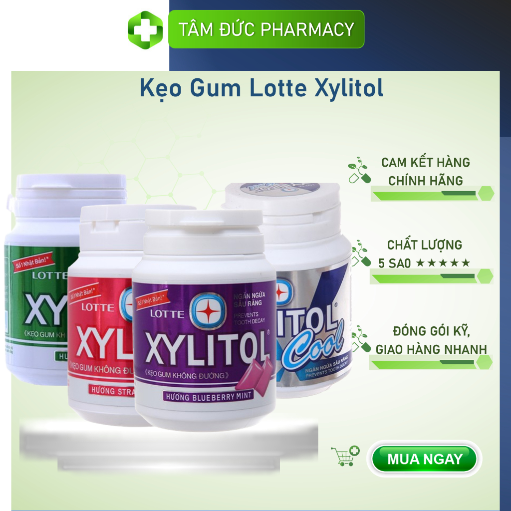 Kẹo gum không đường Lotte Xylitol [xilytol, xilitol, xylytol] | Shopee ...