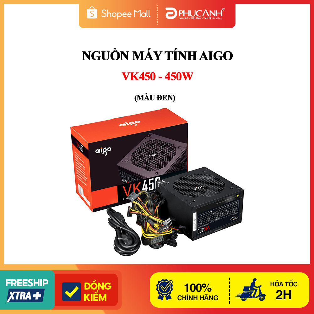 Nguồn máy tính AIGO VK450 - 450W (Màu Đen) | Shopee Việt Nam