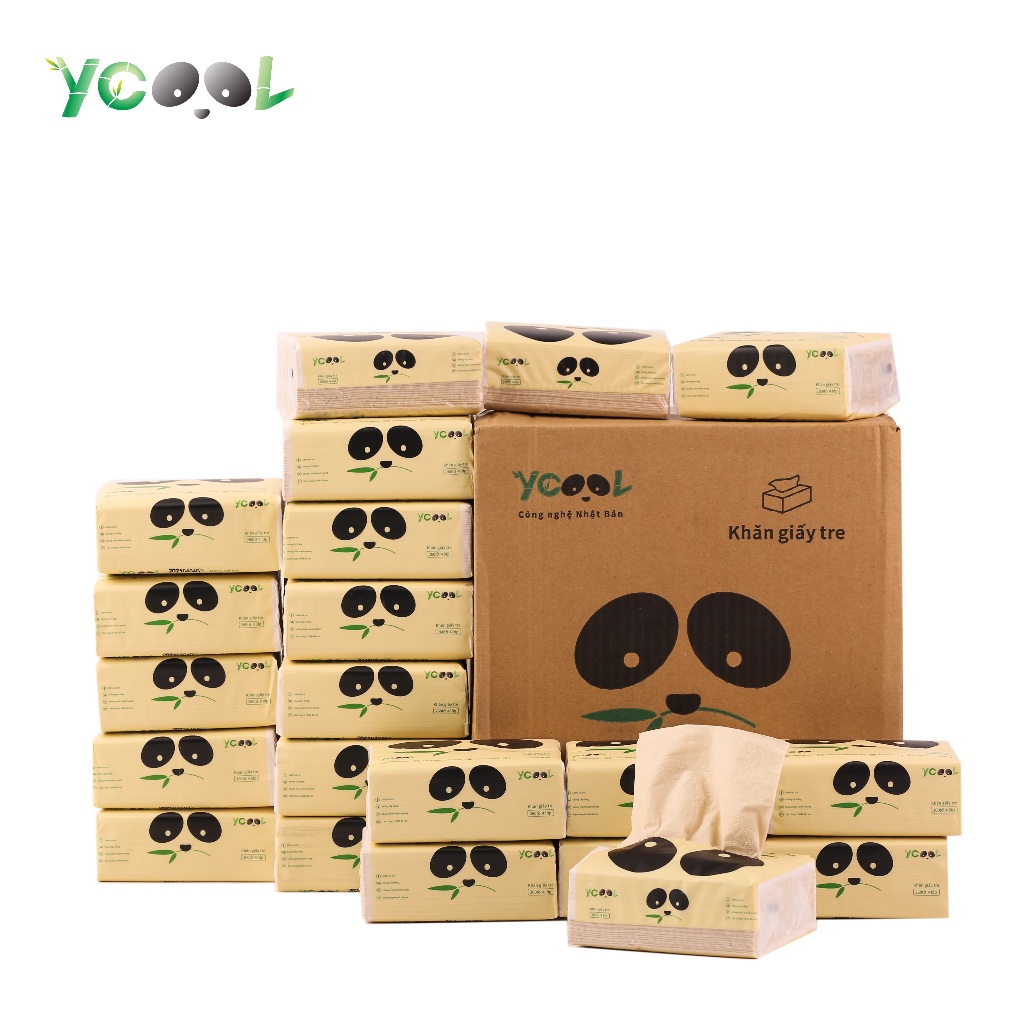 Giấy ăn gấu trúc YCOOL 260 tờ thùng 30 gói dai mềm mịn | Shopee Việt Nam
