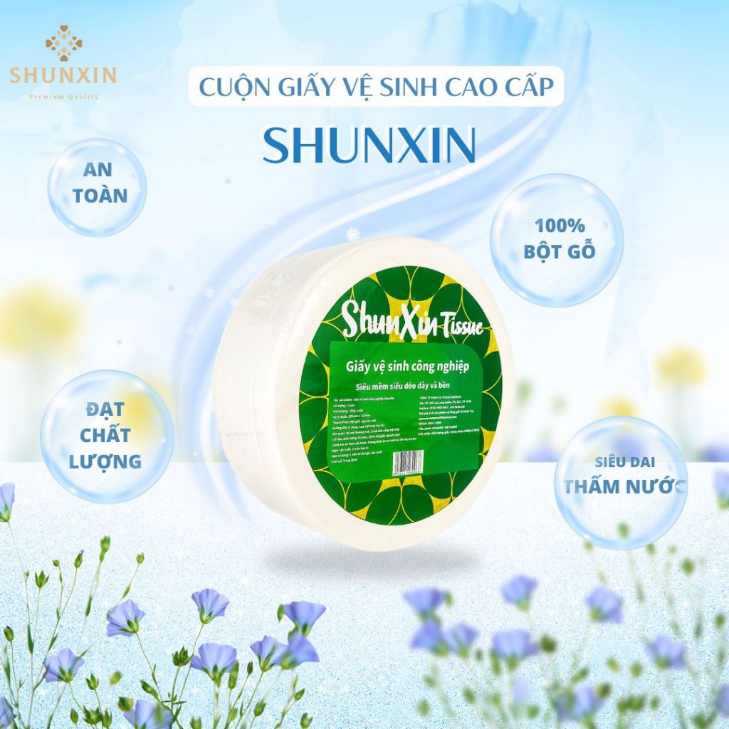 [RẺ NHẤT] Cuộn Giấy Vệ Sinh SHUNXIN Cao Cấp 4 Lớp - 100% Bột Gỗ, Tiết ...