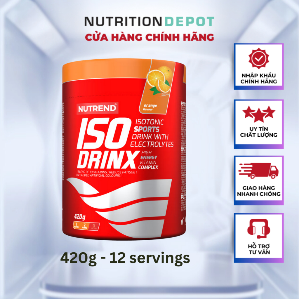 Nước uống thể thao bổ sung chất điện giải Nutrend Isodrinx (420g/hộp ...