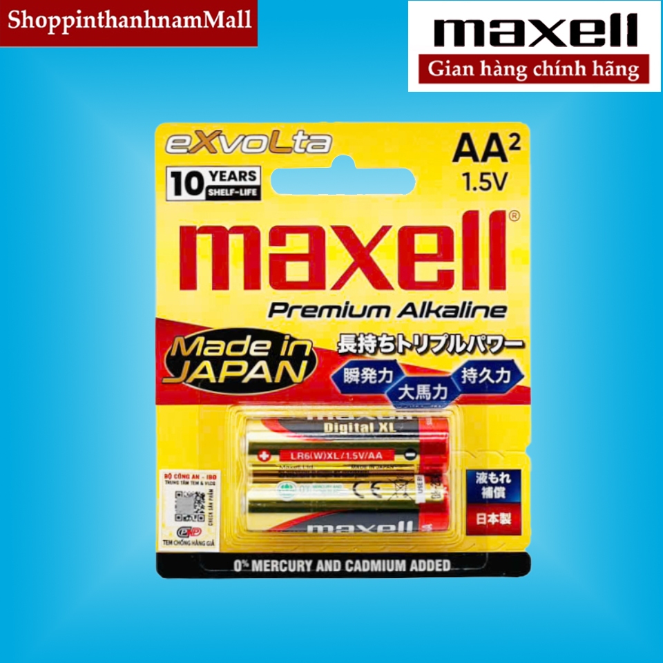 Pin AA Maxell Premium Alkaline Siêu Bền Xuất Xứ Nhật Bản Chính Hãng ...