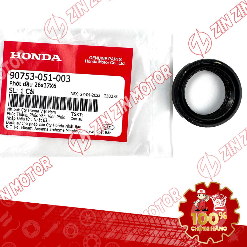 Phốt Cao Su Bánh Trước Vario 160 26x37x6MM 90753-051-003 Chính Hãng ...