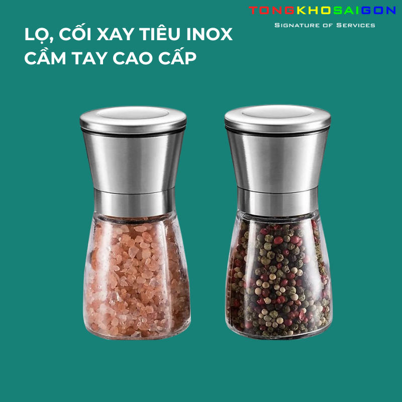 Lọ, Cối Xay Tiêu Đa Năng Inox Cao Cấp, Sang Trọng, Xay Hạt Tiêu, Xay ...