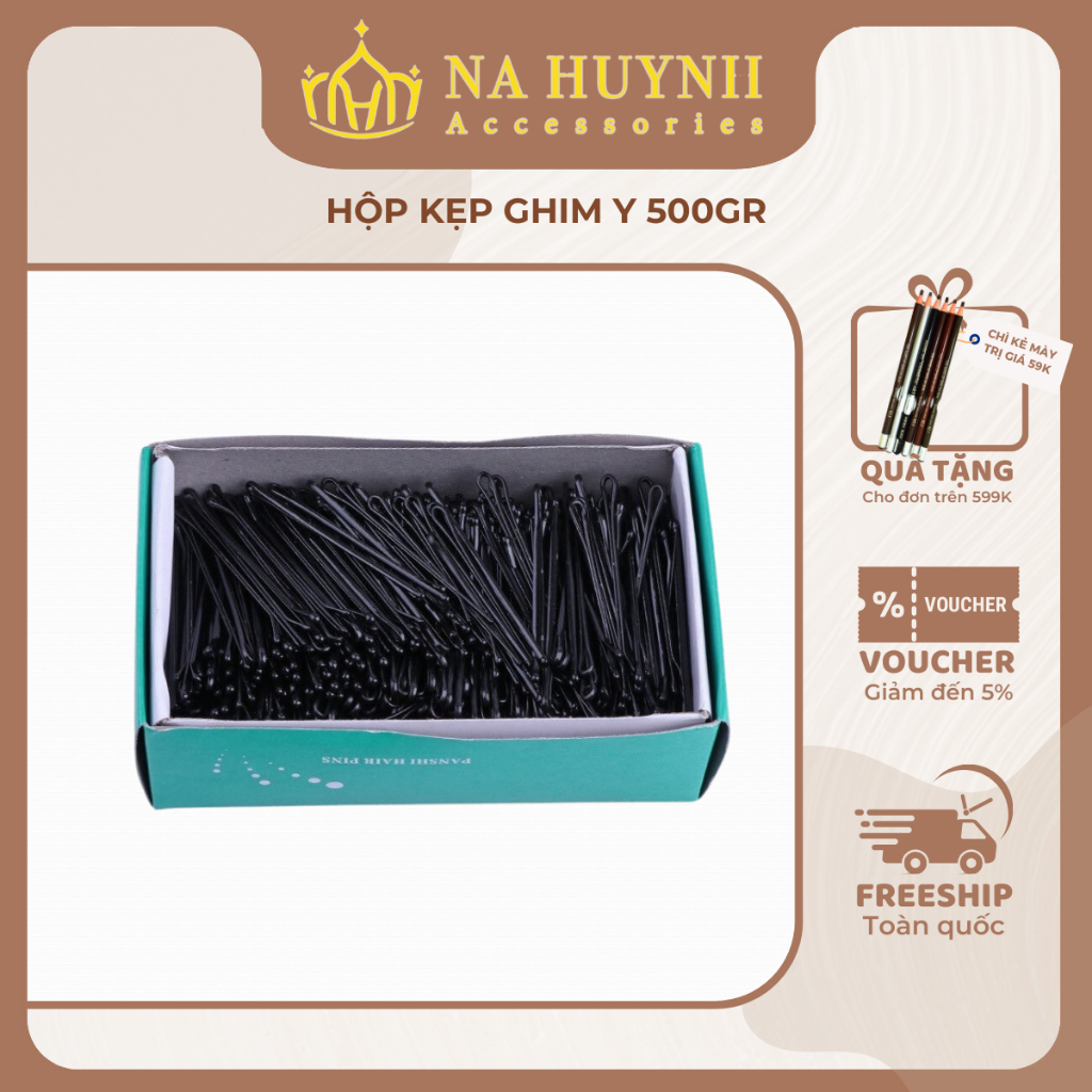 Hộp Kẹp Ghim Y 500gr, Kẹp Ghim Y, Kẹp Y, Ghim Y, Ghim Kẹp Tóc, Ghim Tóc ...
