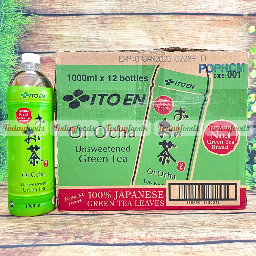 Nước Uống Trà Xanh Oi Ocha Itoen chai 1 Lít [KHÔNG ĐƯỜNG] (Thùng 12 ...