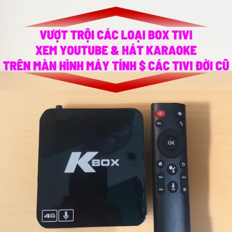 Kbox android box tv 4G/32G, android 13, 4K, 8K tích hợp điều khiển giọng nói, chuột bay ...