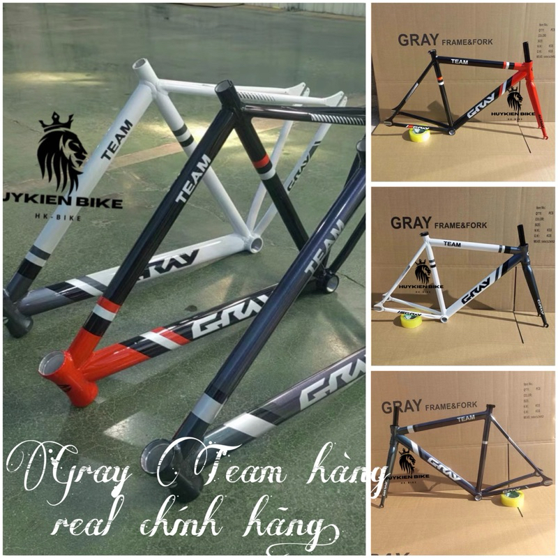 HÀNG REAL CÓ SẴN - Khung fixed gear Gray team khung nhôm, tặng nhiều đồ ...