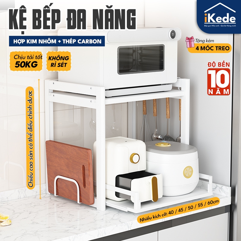 [iKEDE] Kệ bếp đa năng có ngăn trượt kệ lò vi sóng lò nướng chiều cao ...