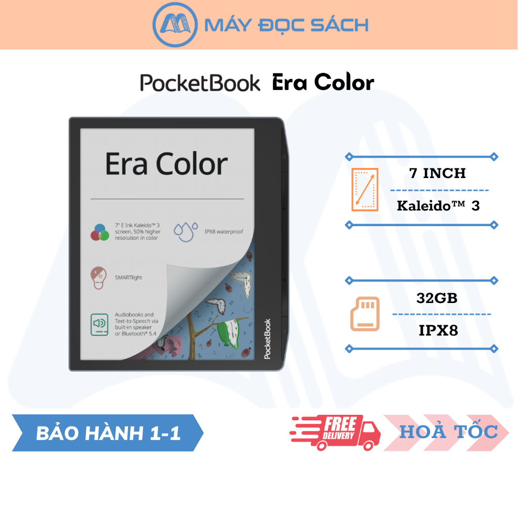 Máy đọc sách PocketBook Era Color | Màn hình 7Inch màu E Ink Kaleido™ 3 ...