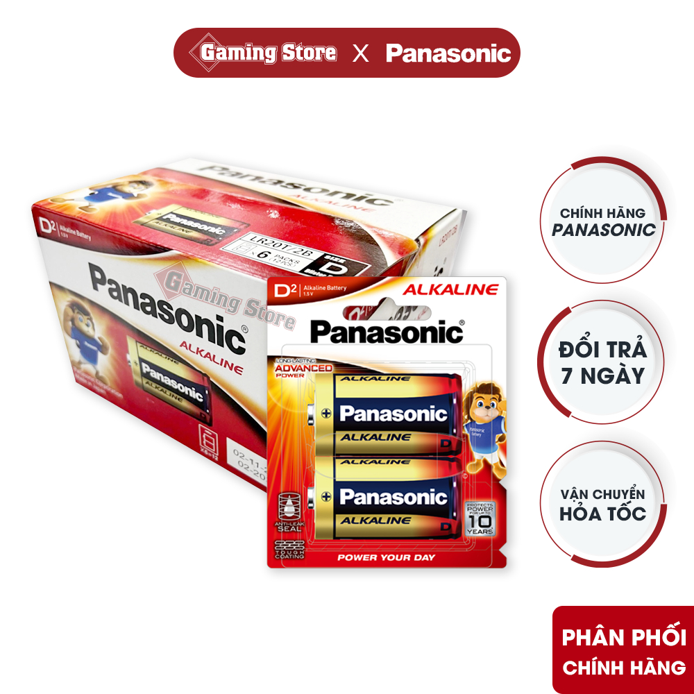 Pin Panasonic Alkaline LR20T / 2B (Pin Đại) - Hàng Chính Hãng | Shopee ...