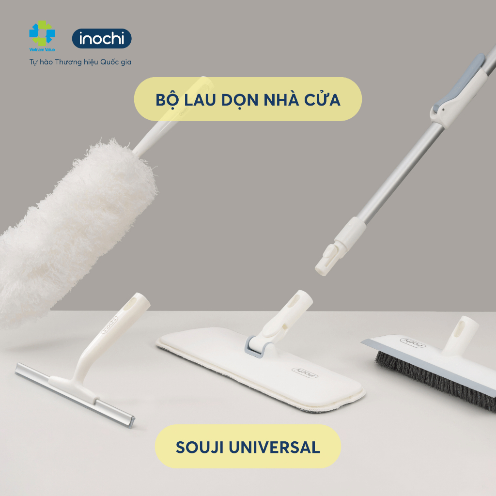 Bộ lau nhà đa năng Souji Universal 4 trong 1 Lau nhà, chà sàn, gạt kính ...