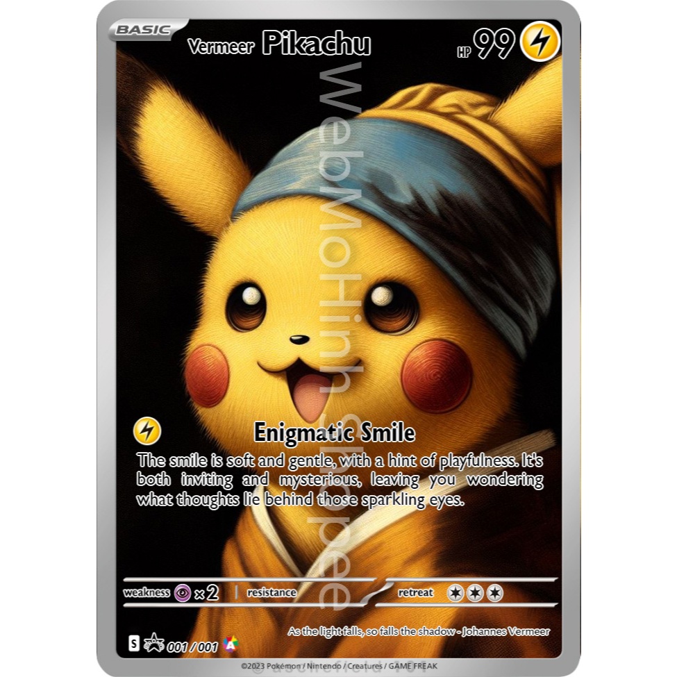 🌟GIÁ SỐC🌟 Thẻ Bài Pokemon TCG Vermeer Pikachu Bộ Sưu Tập Tranh Cổ Điển ...